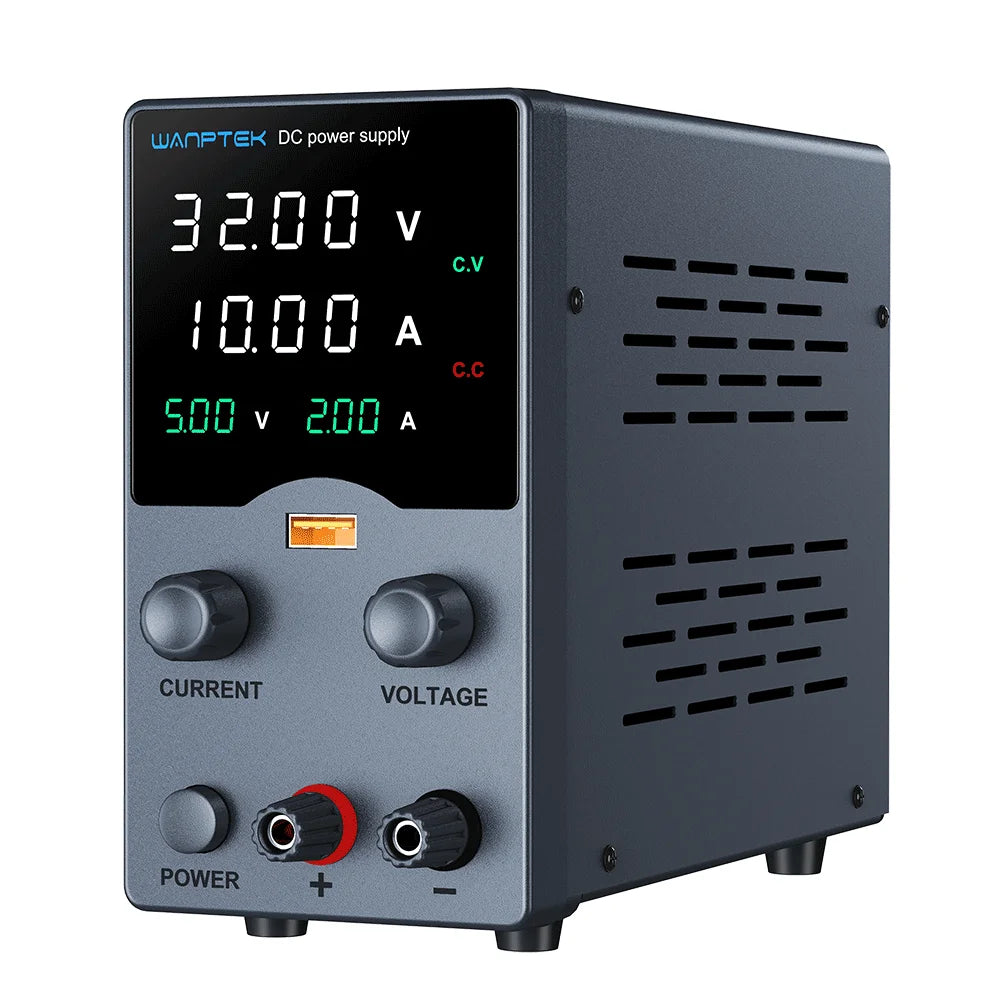 StoneTaskin Wanptek 30V 10A DC Power Supply Adjustable USB charging di