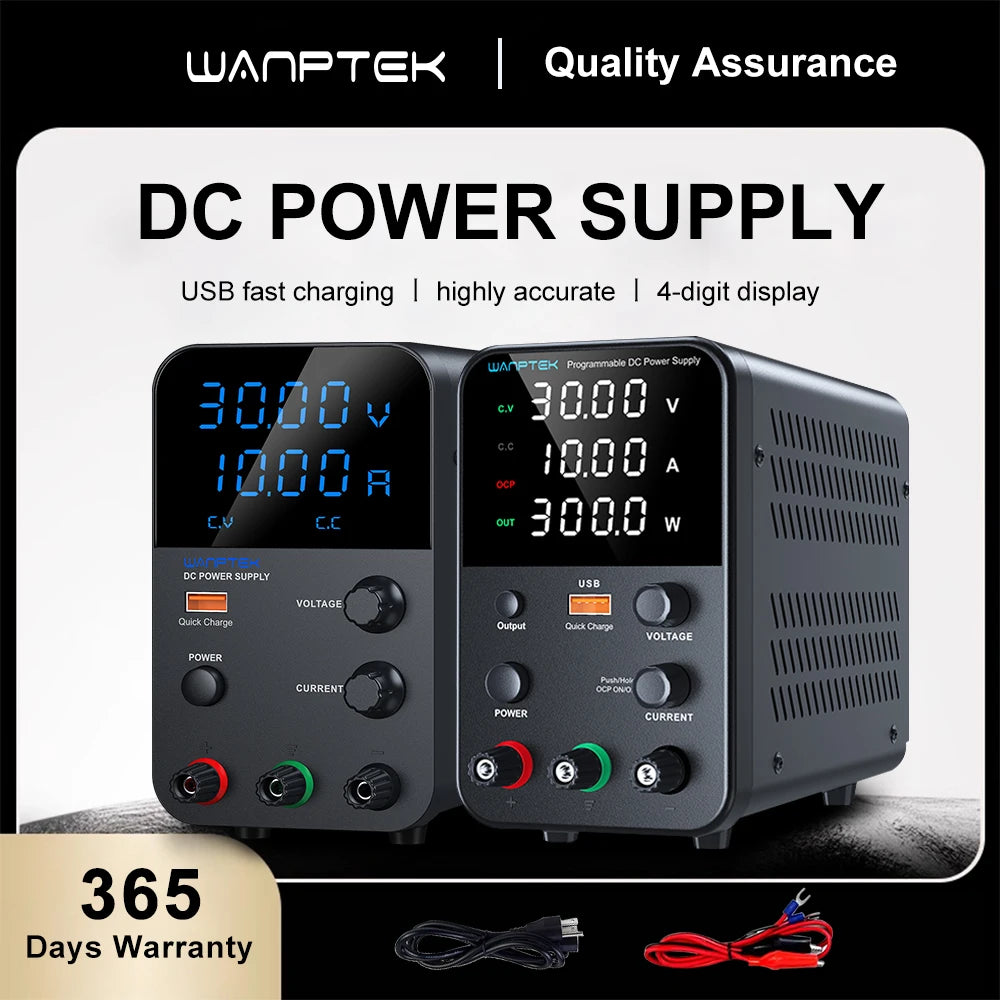StoneTaskin Wanptek Adjustable DC power supply 30V 5A 10A Digital Lab