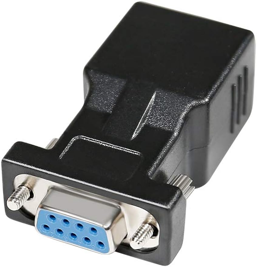 DTECH DB9 to RJ45 Serial Adapter RS232 Female to RJ-45 Female Etherne ...