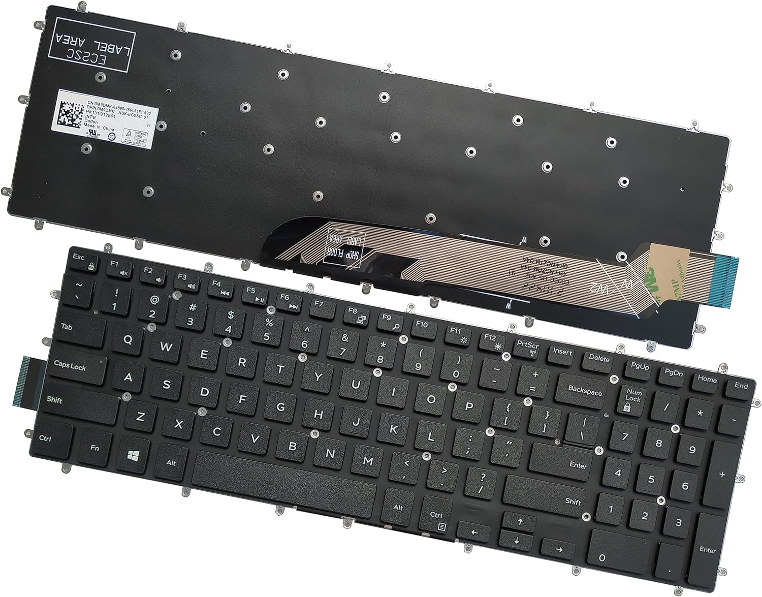 Laptop Replacement Keyboard Compatible for DELL Inspiron 15-3580 3581 ...