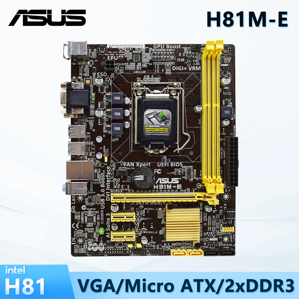 StoneTaskin Original ASUS H81M-E Motherboard LGA 1150 DDR3 16GB intel