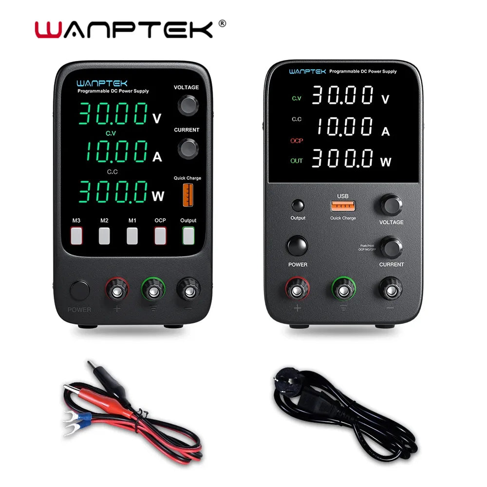 StoneTaskin Adjustable DC Power Supply 30V 10A LED Lab Bench Power Sou