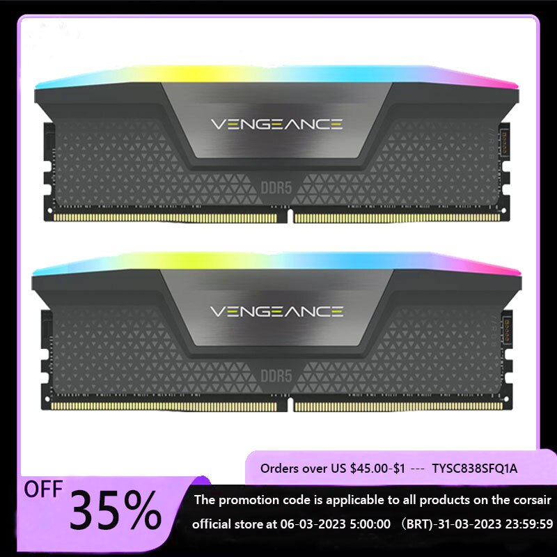 Corsair Revenge rgb 32gb Dram 5600mhz c40 Memory Kit (2x16gb) ddr5 ...