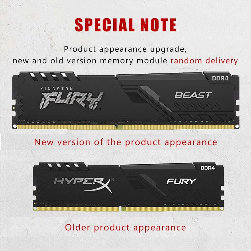 Kingston HyperX FURY DDR4 2666MHz 8GB 2400MHz 16GB 3200MHz Desktop RAM ...