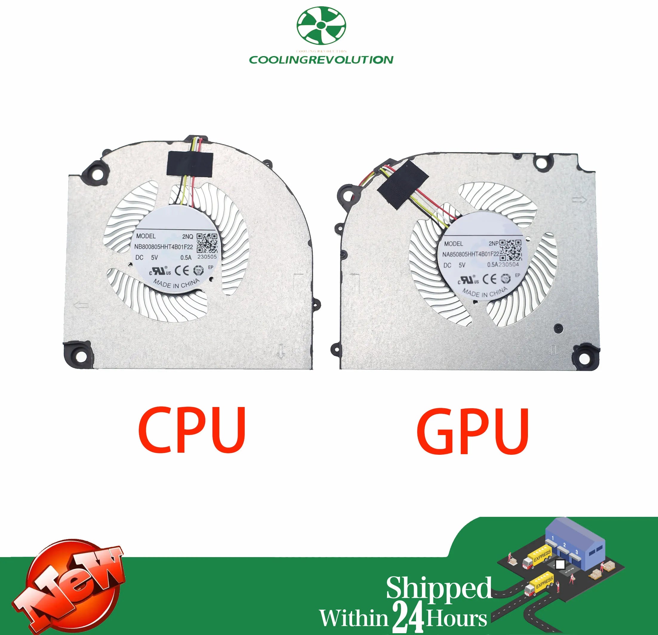 StoneTaskin Laptop CPU GPU Cooling Fan NB800805HHT4B01F22 NA850805HHT4