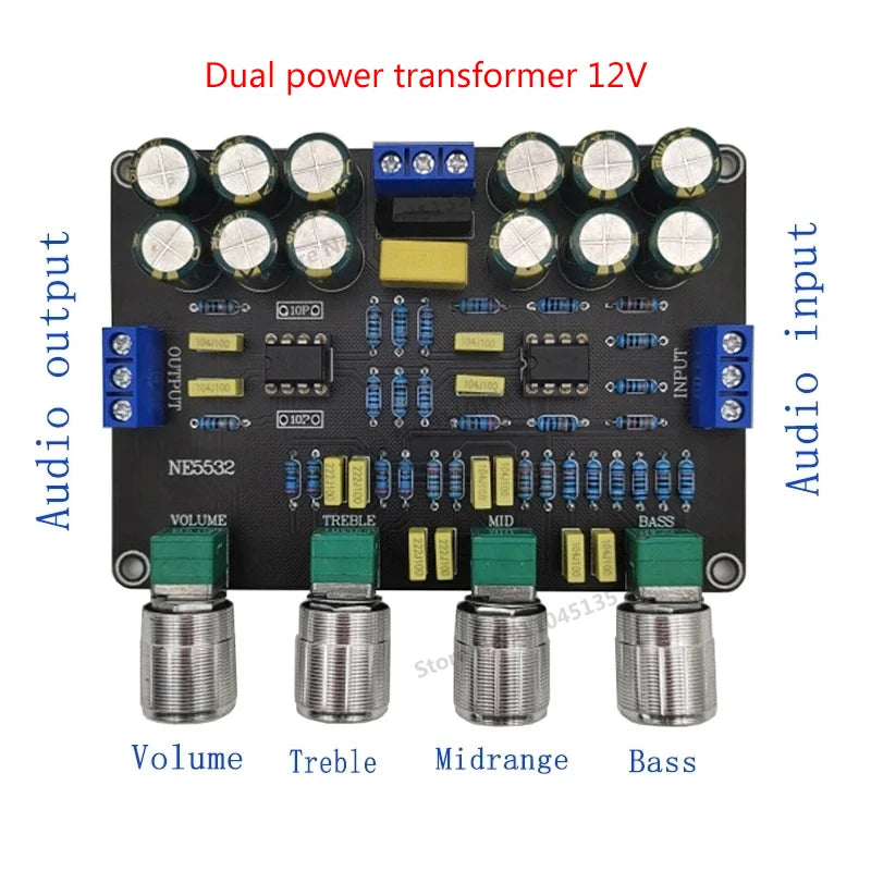 StoneTaskin NE5532 dual op amp module power amplifier pre-stage tuning