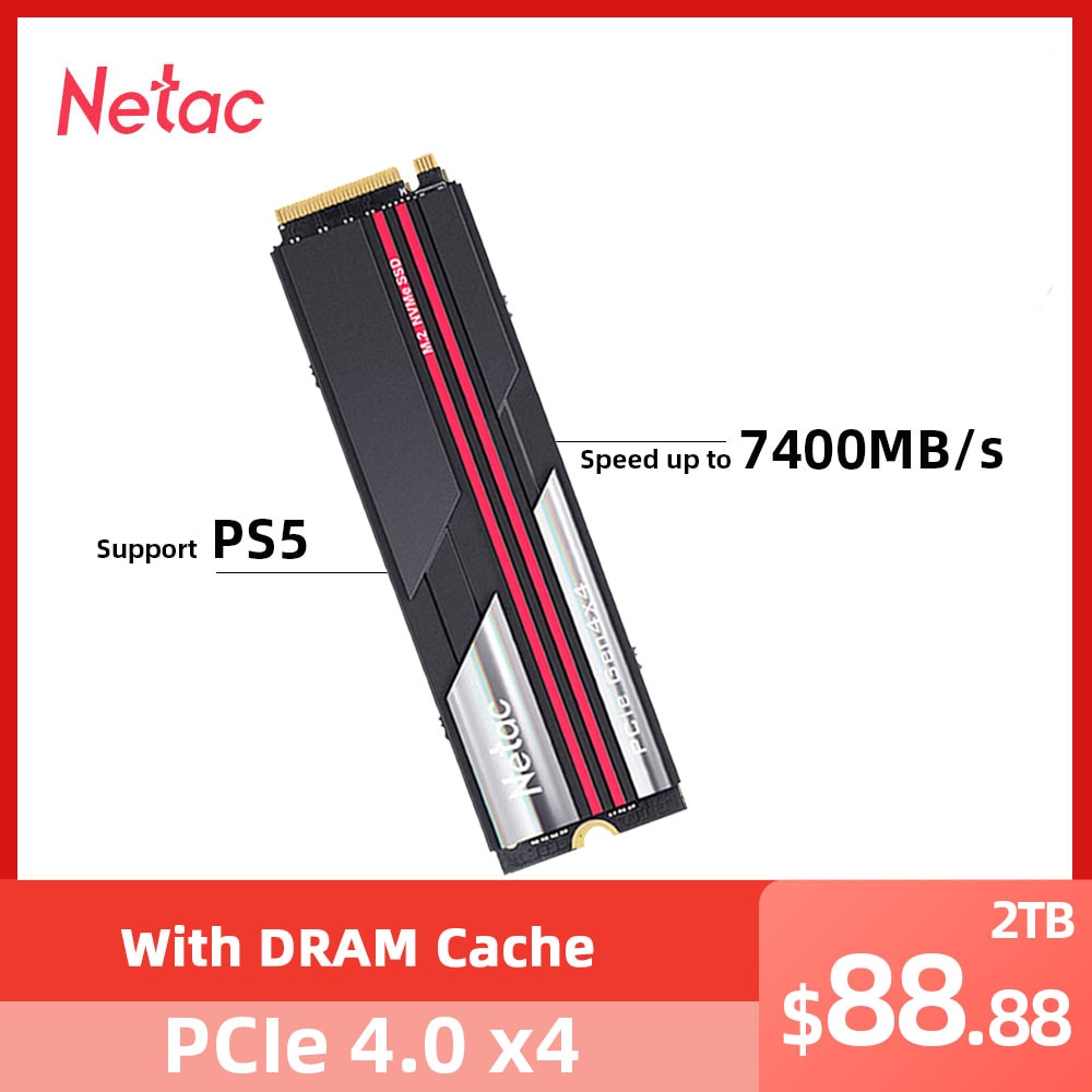 Netac SSD M2 NVMe SSD 1tb M.2 NVMe PCIe4.0 SSD 2tb 4tb DRAM Cache Inte ...