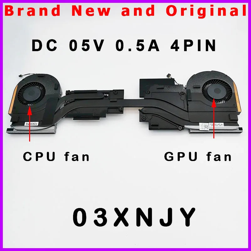 StoneTaskin Brand New Original New Laptop CPU GPU Cooling Heatsink Fan