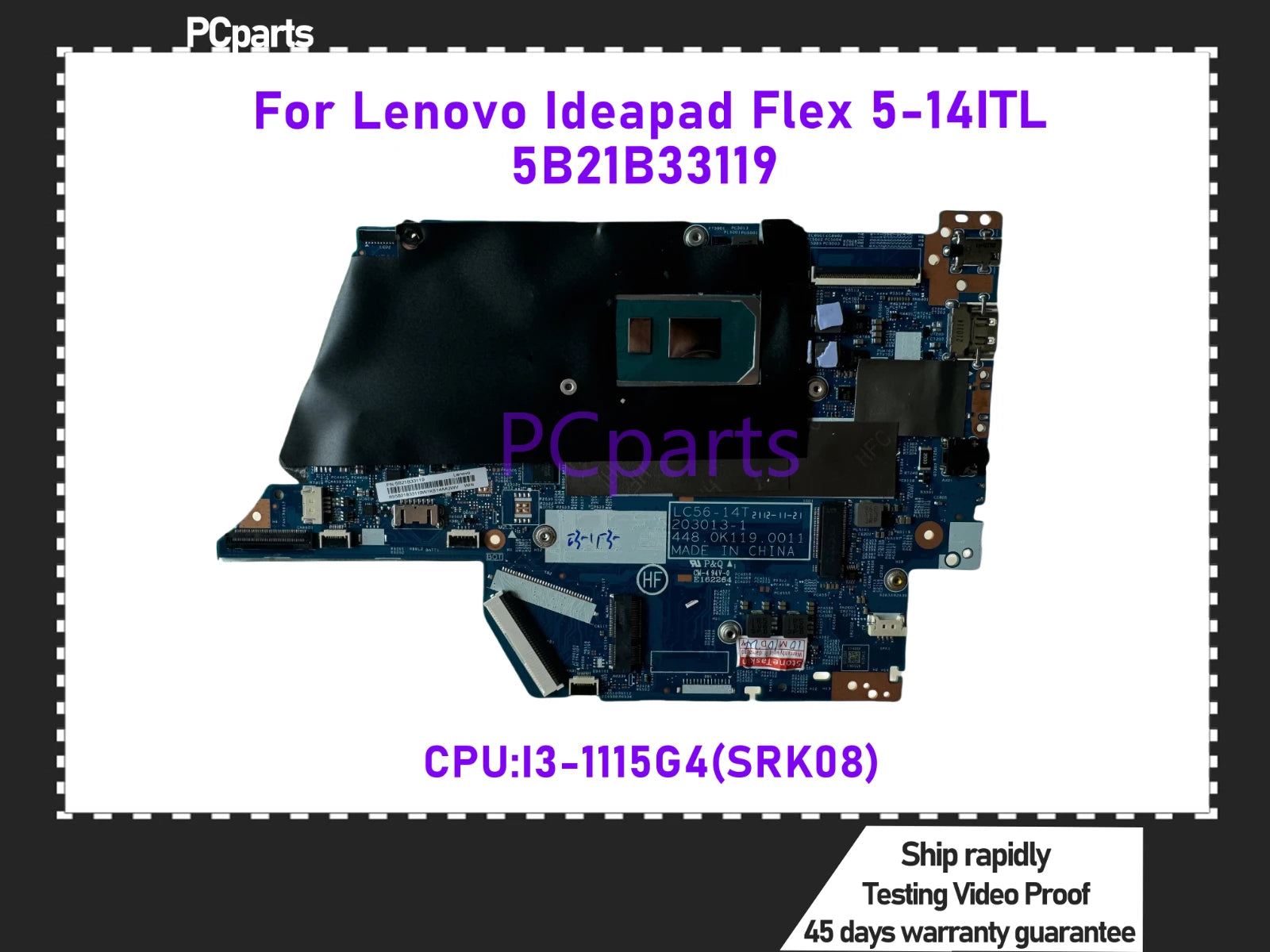 PCparts 5B21B33119 For Lenovo Ideapad Flex 5-14ITL Laptop Motherboard ...