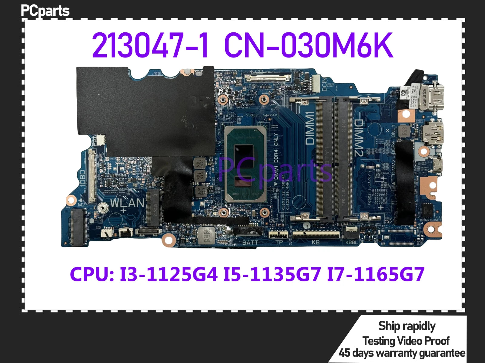 PCparts CN-030M6K For DELL Latitude 3520 Laptop Motherboard 213047-1 I – StoneTaskin