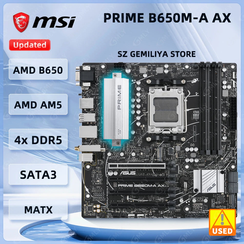 StoneTaskin ASUS PRIME B650M-A AX Motherboard AMD B650 Socket AM5 DDR5