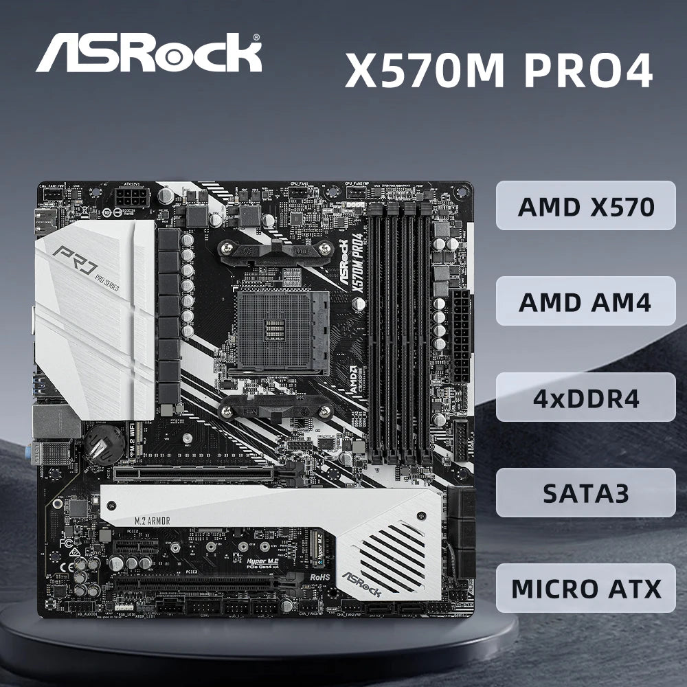 StoneTaskin For ASRock X570M PRO4 Motherboard Support 3600X 5600G 5700