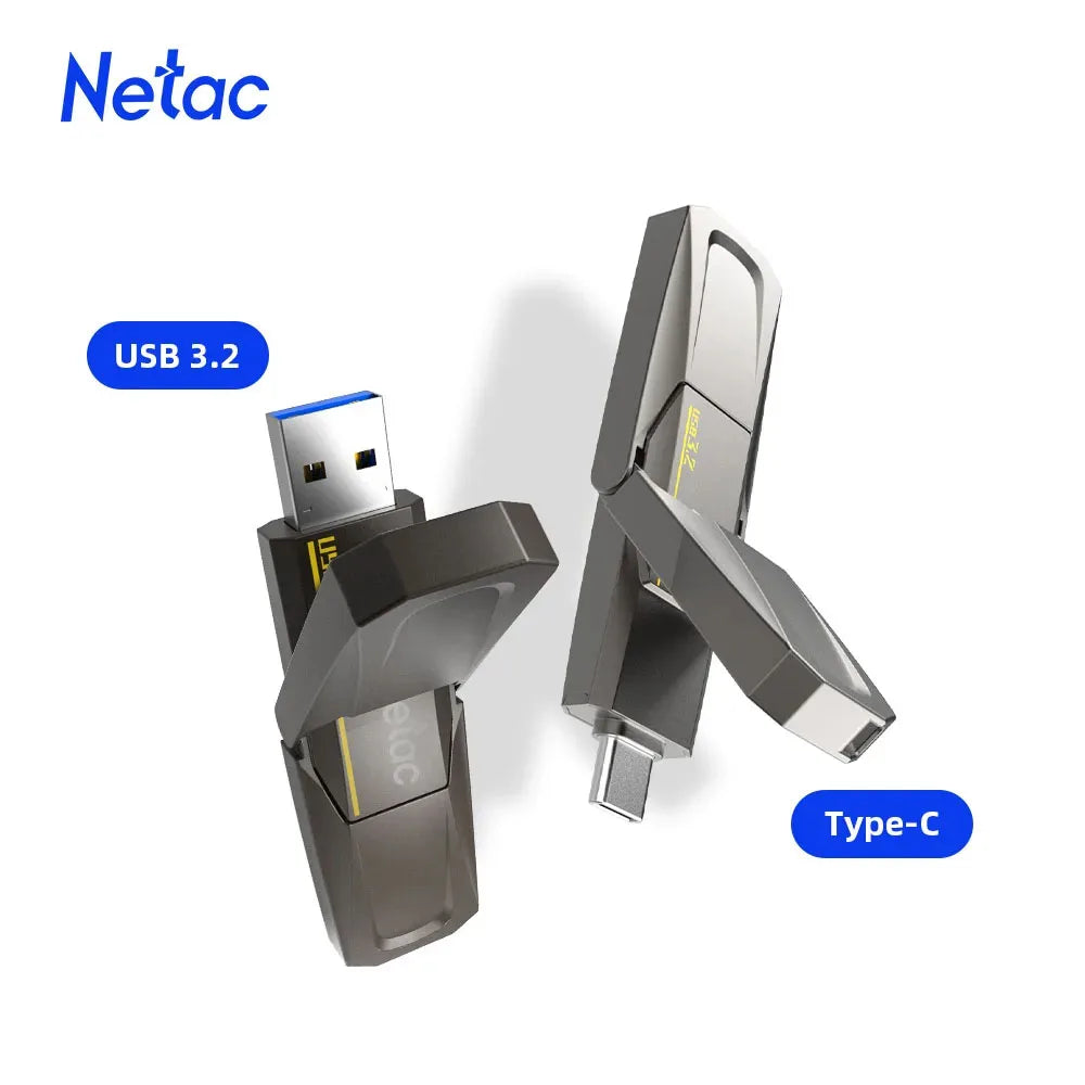 Netac 128gb 256gb USB 3.2 Gen2 Flash Drive US5 Encrypted USB Disk Type ...