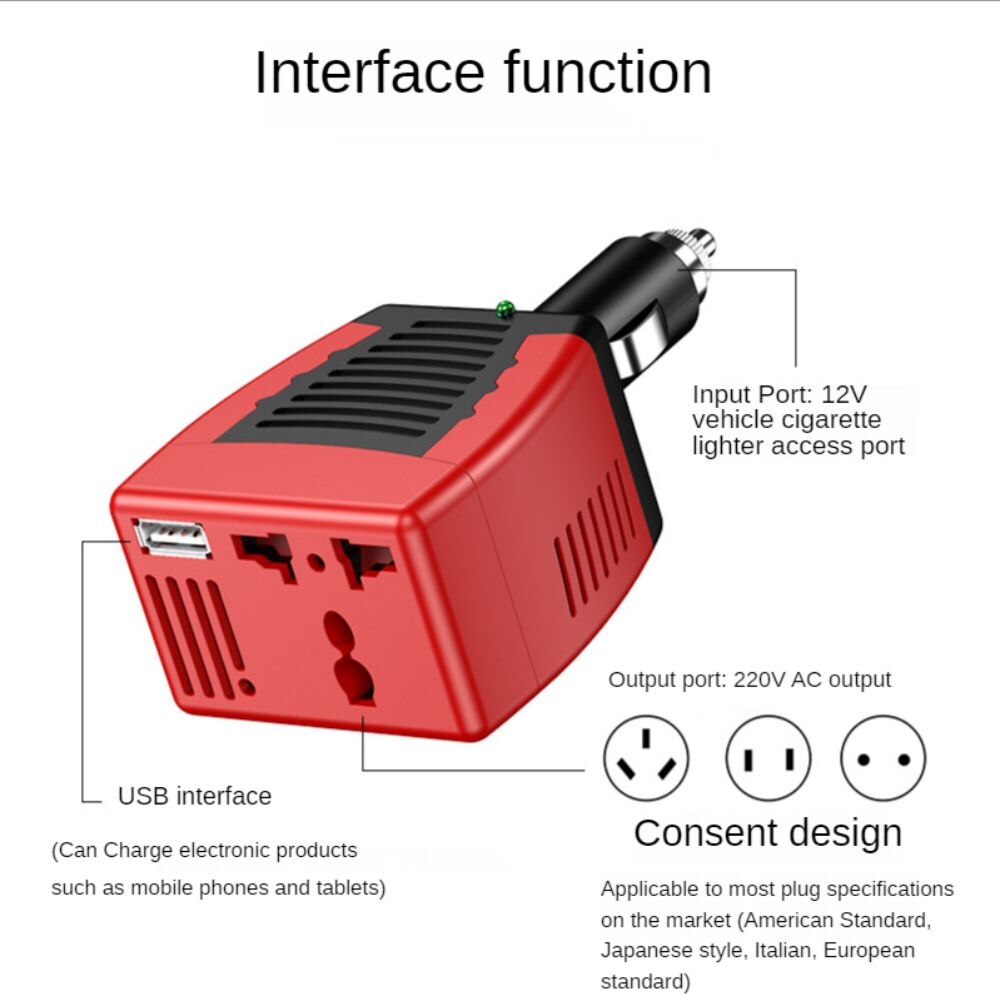 Small inverter for on board transformer power converter of 12V to 220V ...