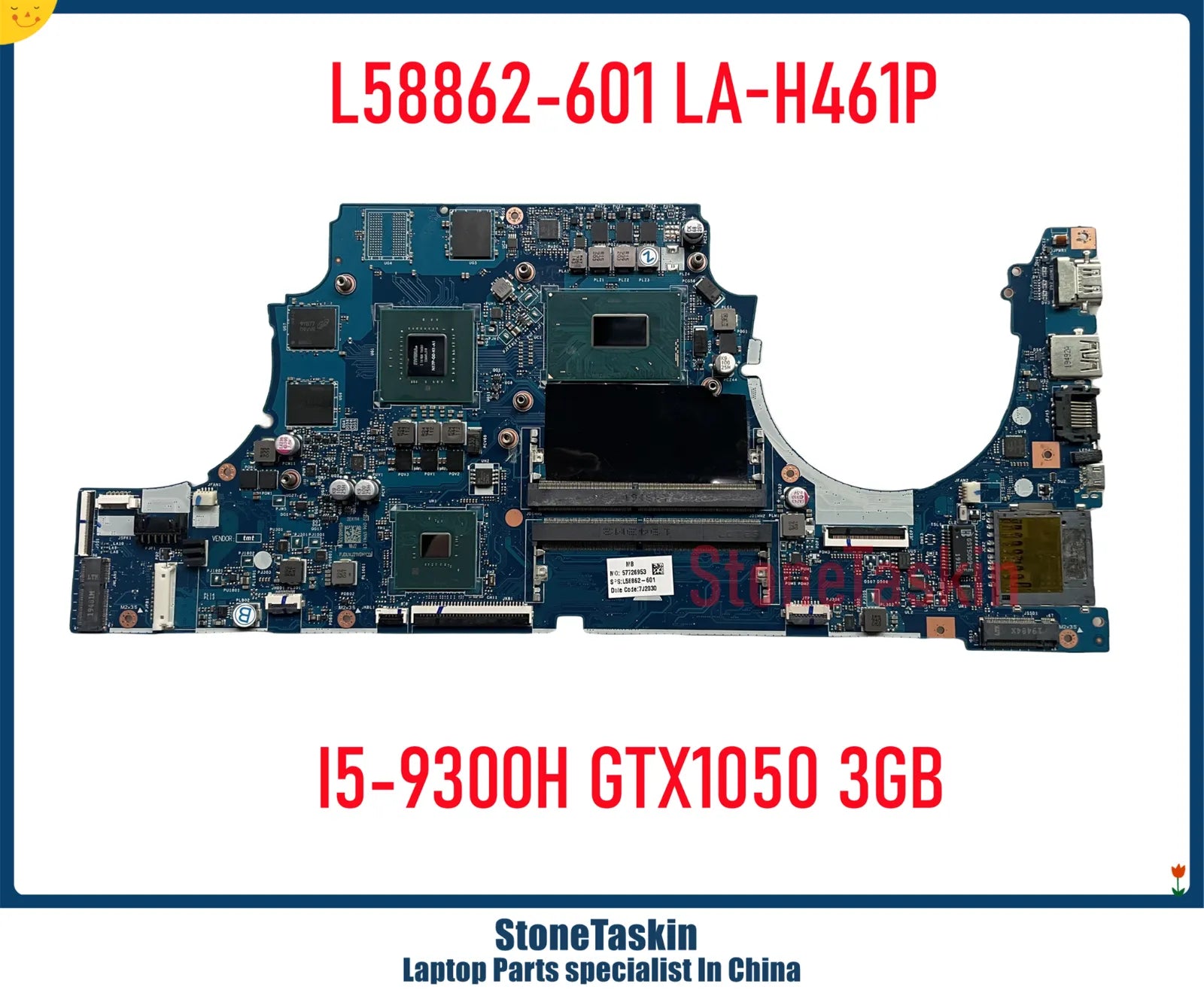StoneTaskin FPC52 LA-H461P For HP Pavilion 15-DK Gaming Mainboard L588