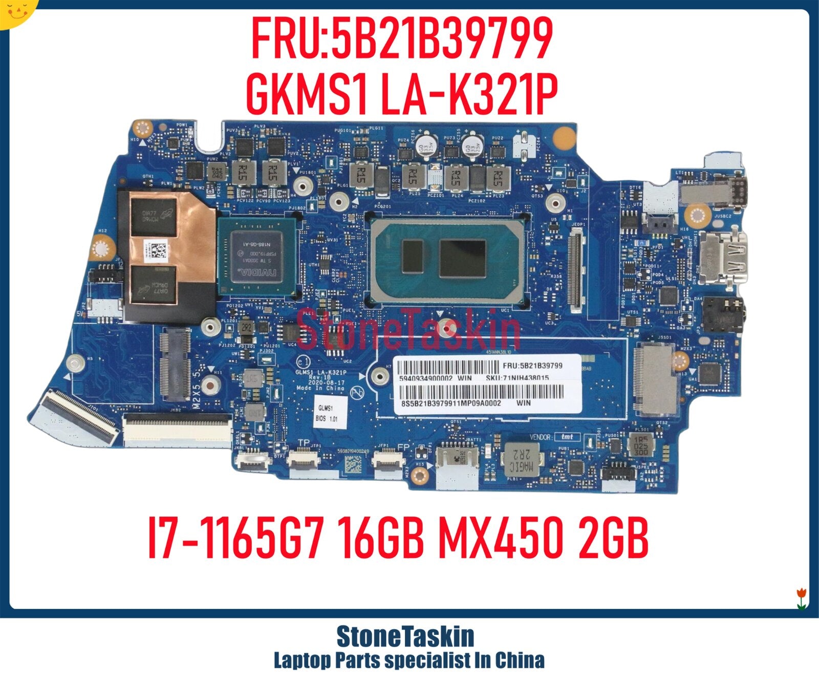StoneTaskin FRU:5B21B39799 For Lenovo Ideapad 5-14ITL05 Motherboard GK