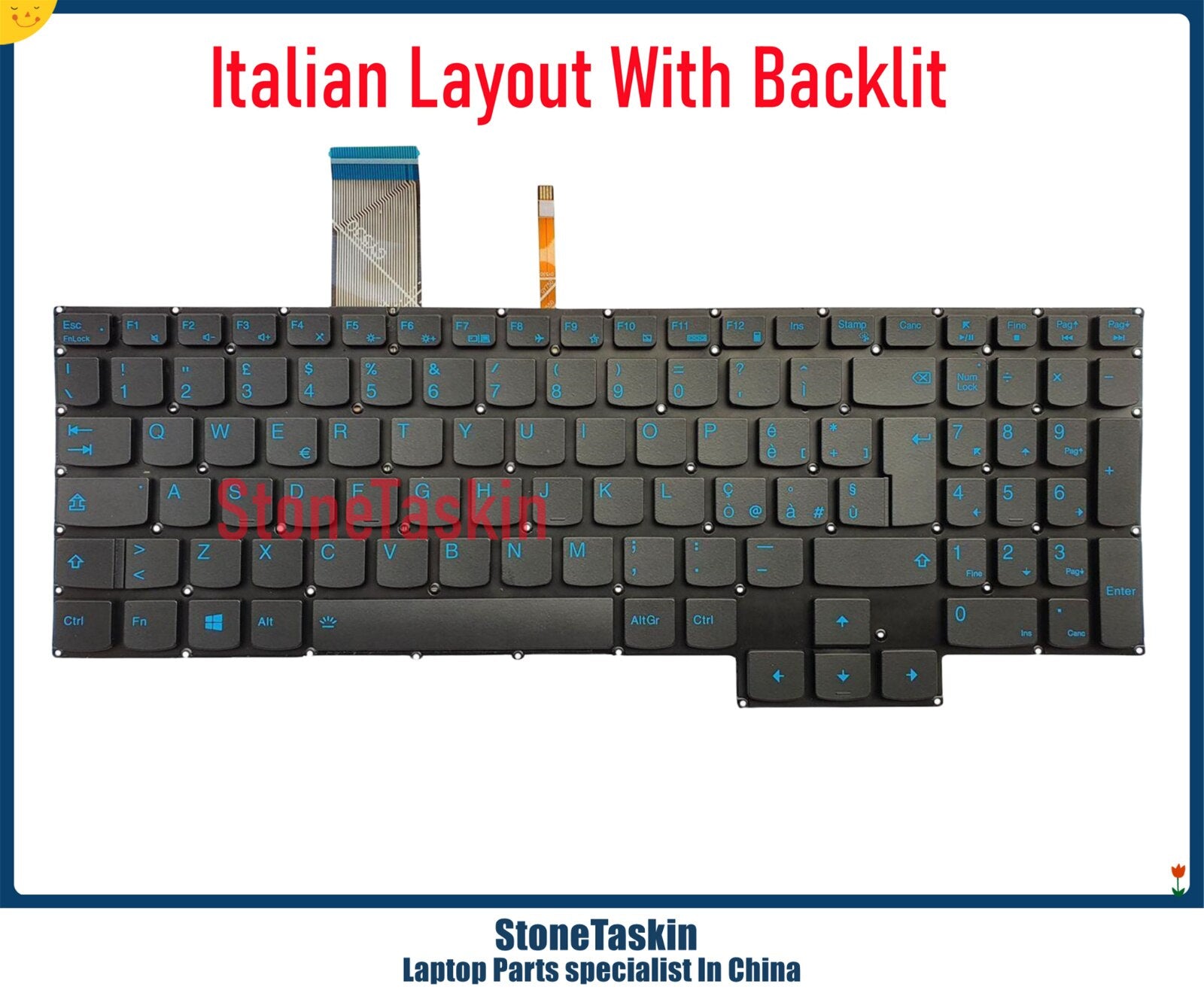 StoneTaskin Italian Layout Keyboard for Lenovo Ideapad Gaming 3-15ARH0