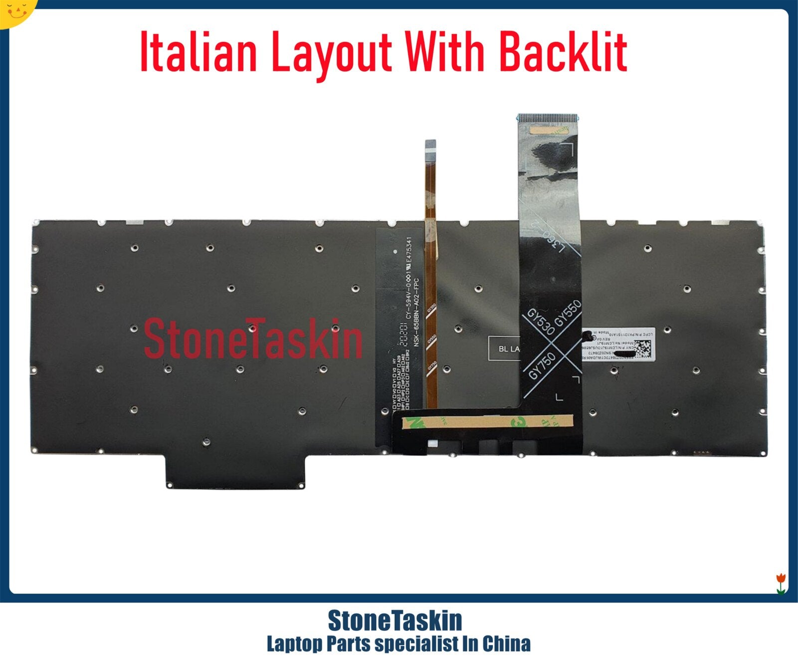 StoneTaskin Italian Layout Keyboard for Lenovo Ideapad Gaming 3-15ARH0