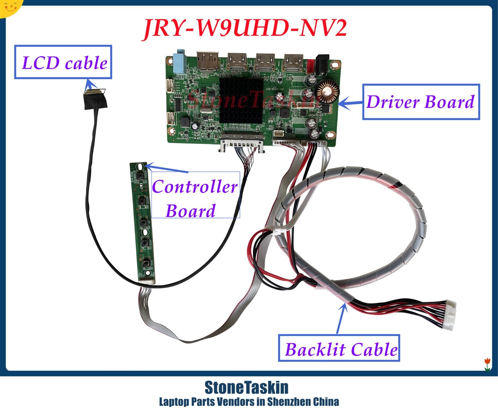 StoneTaskin JRY-W9UHD-NV2 4K DIY Driver Board for 34 inches 21:9 Curve