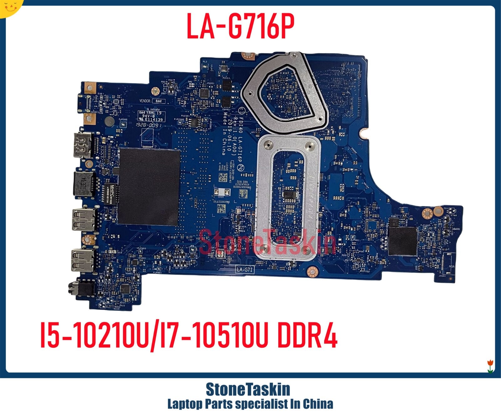 StoneTaskin LA-G716P For Dell Inspiron 3490 3590 3790 Laptop Motherboa