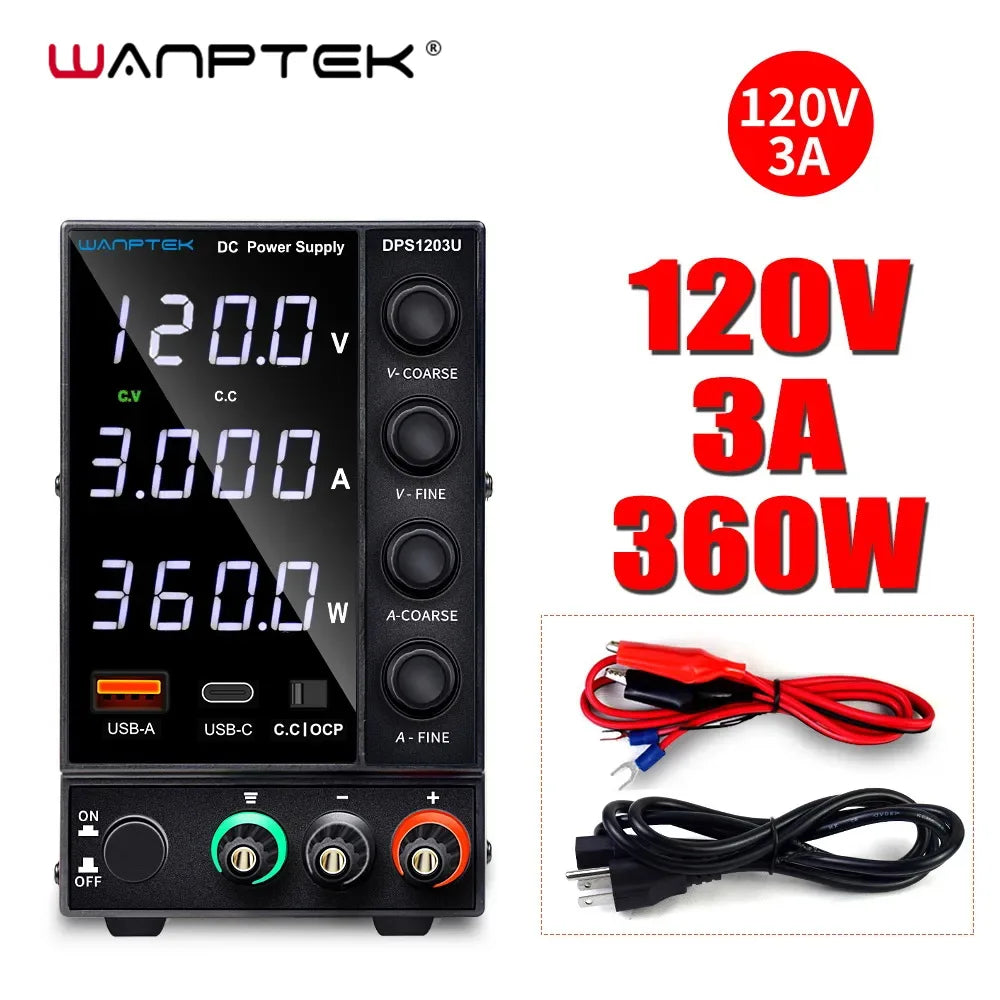 StoneTaskin Wanptek 120V 3A Switching Adjustable DC Power Supply Labor