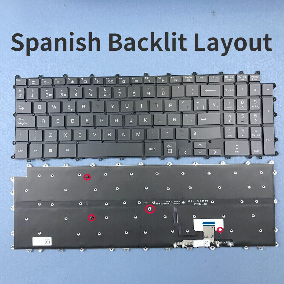 Spanish Backlit Keyboard For LG Gram 17Z90P 17Z90P-G 17Z90P-K 17Z90P ...