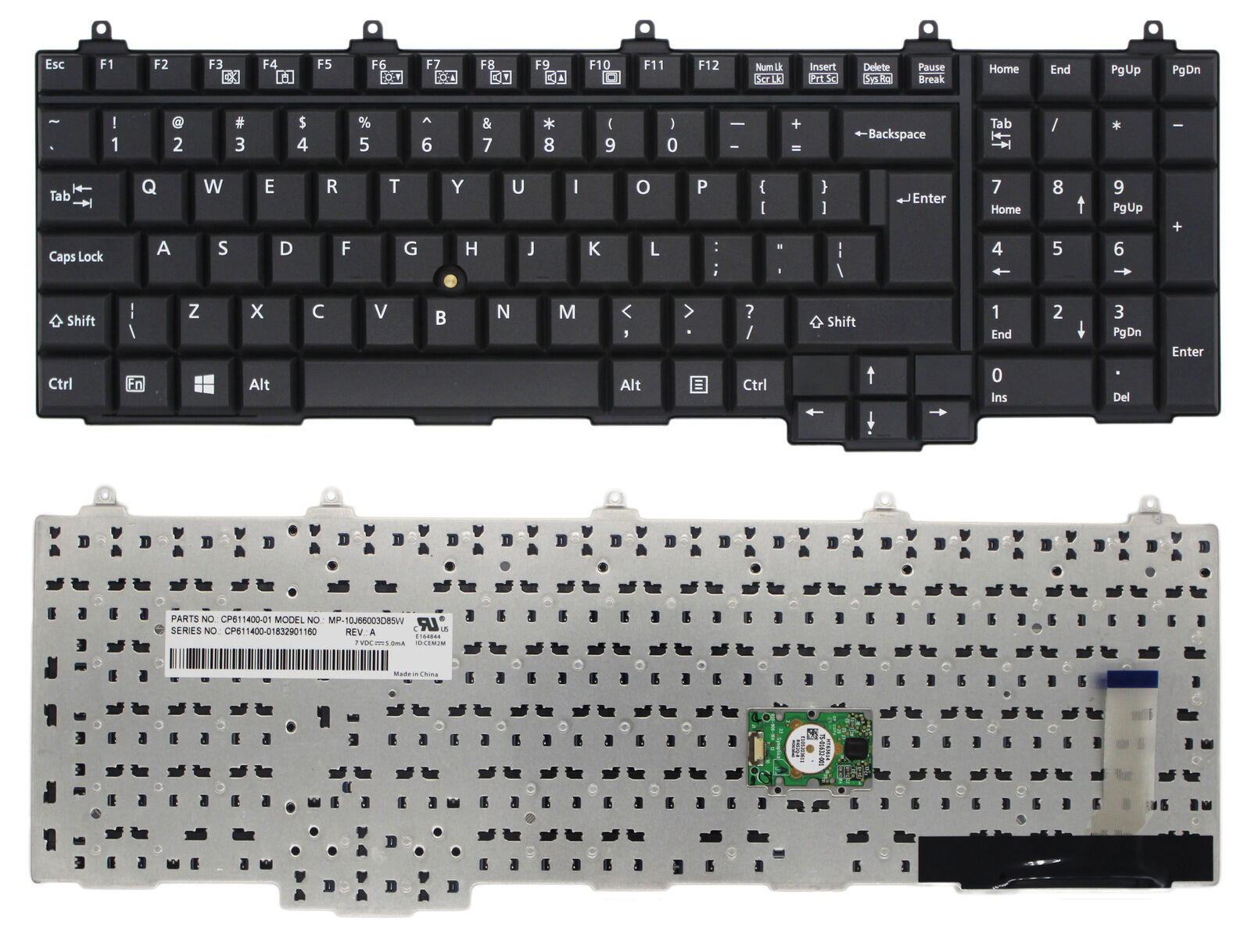 StoneTaskin Original Black US-Intl Keyboard Track Point For Fujitsu Li