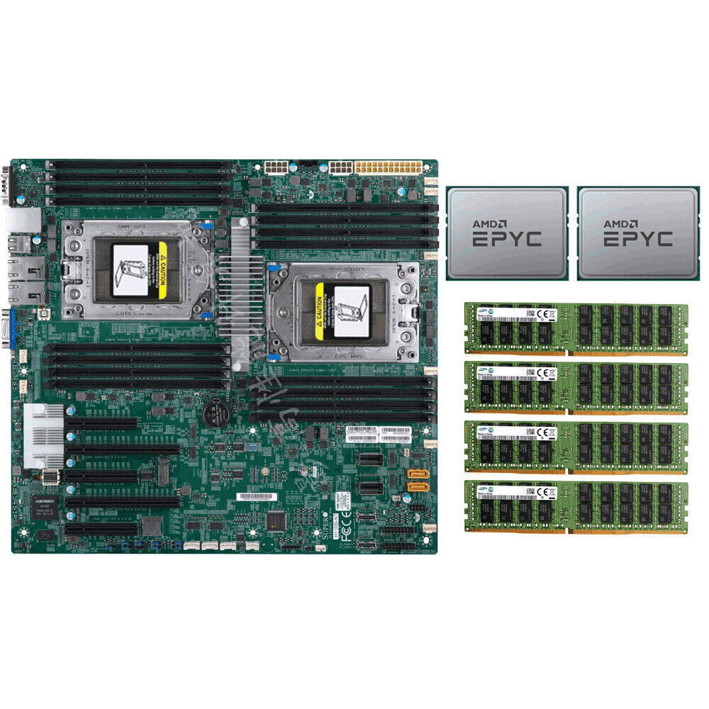 StoneTaskin Original Supermicro H11DSi Motherboard + 2x AMD EPYC 7282