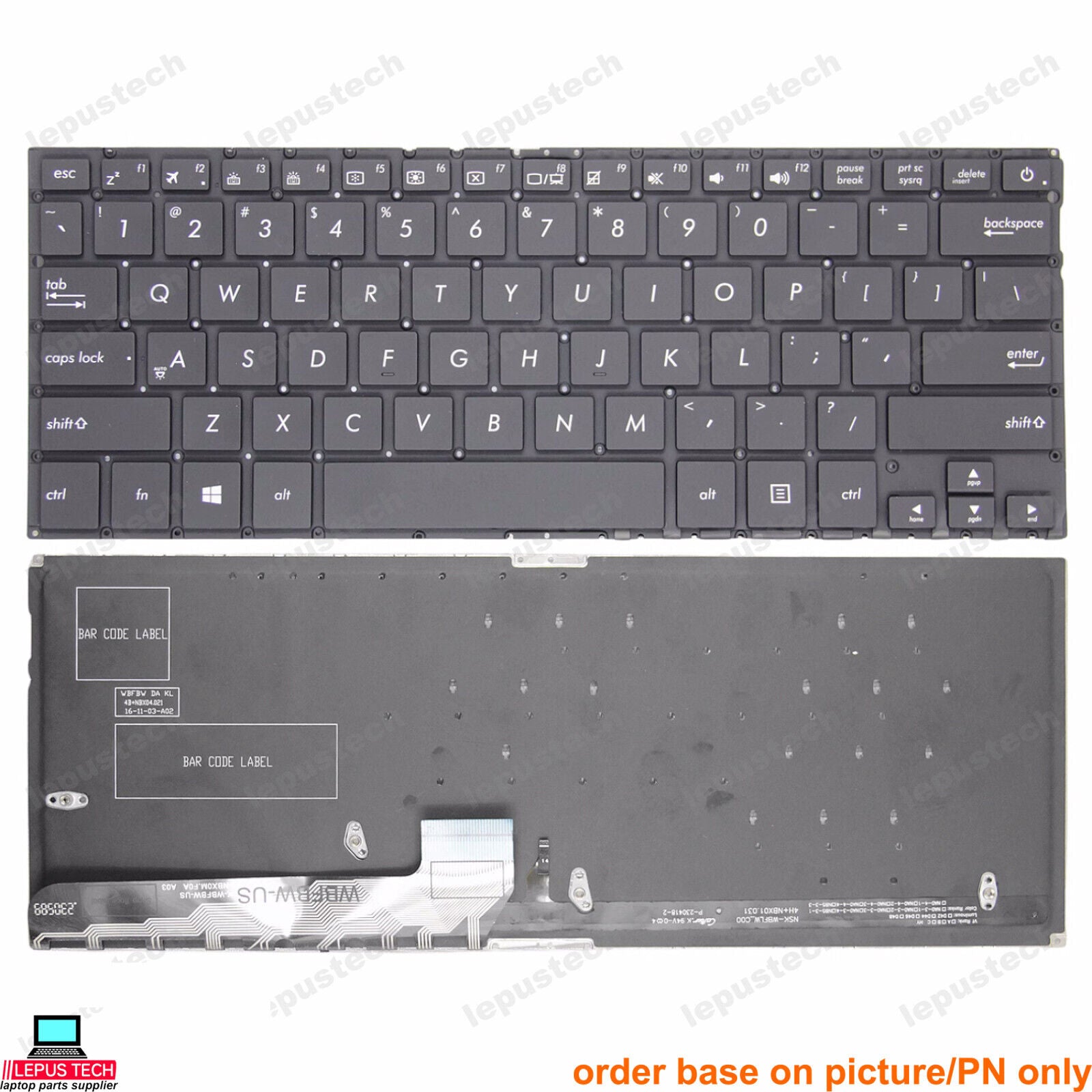 ASUS UX430 UX430U UX430UA UX430UQ U4100U backlit US keyboard – StoneTaskin