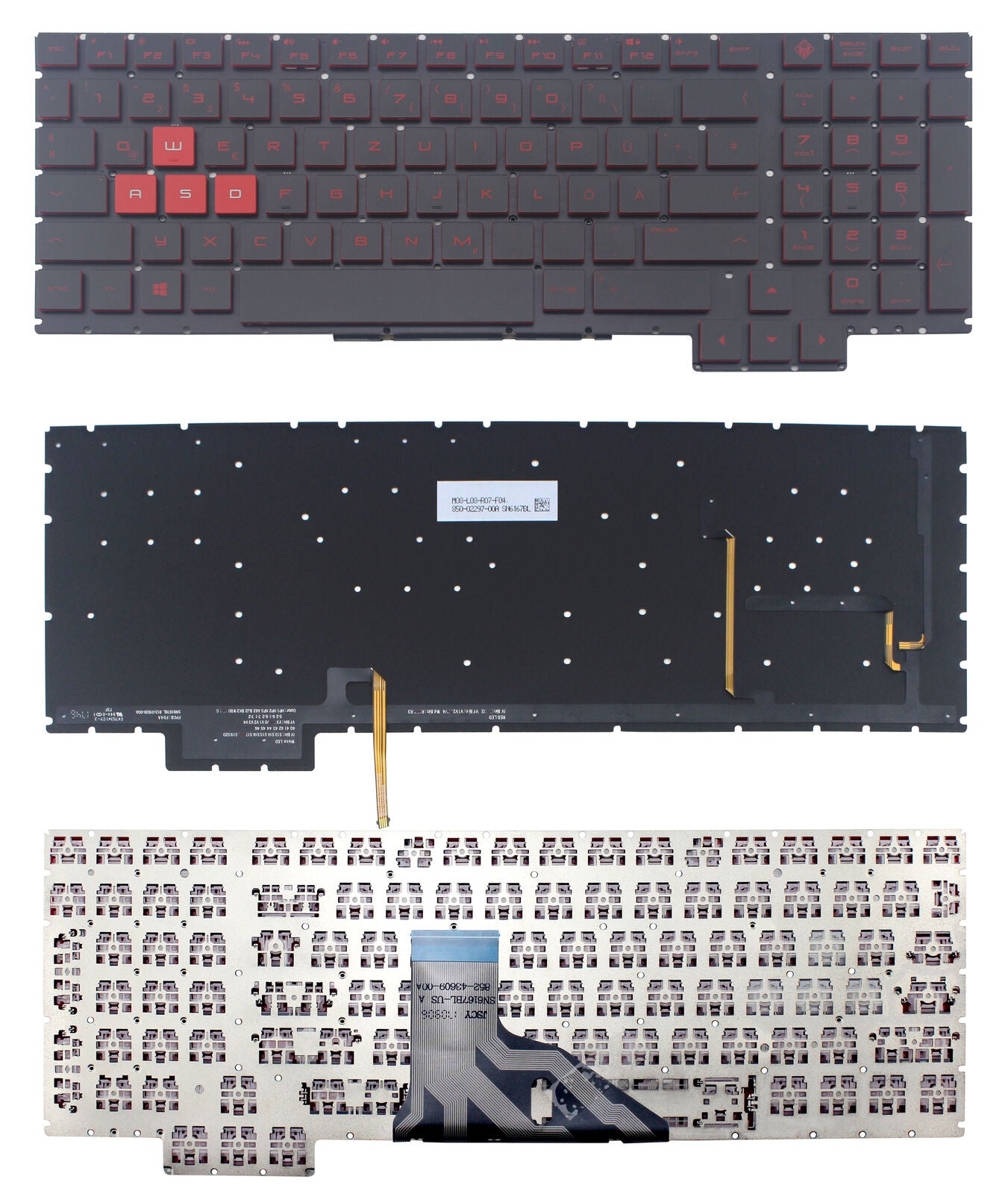 StoneTaskin Original Black Backlit German Keyboard For HP Omen 15-ce00