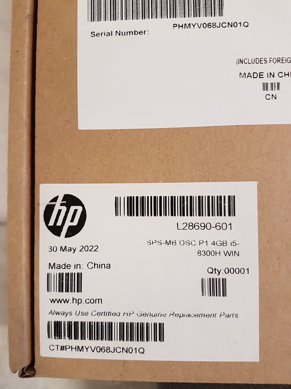 StoneTaskin Original Laptop Mainboard For HP ZBook 15 G5 DSC P1 4GB i5
