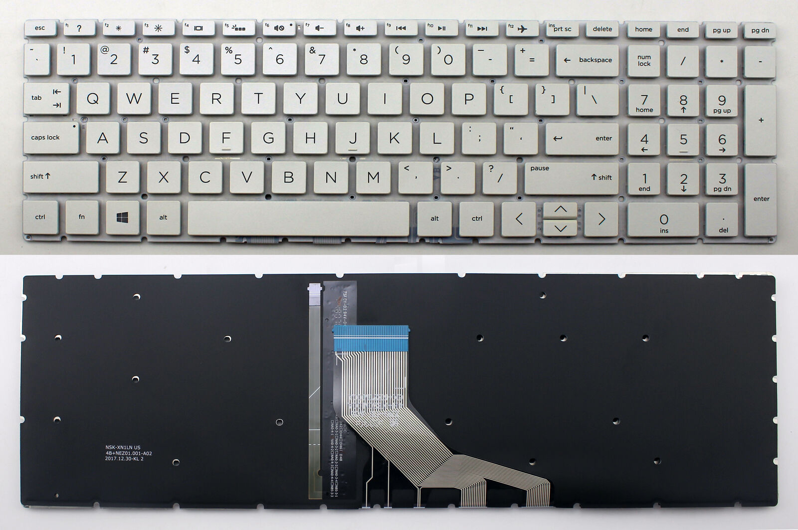 StoneTaskin Original Brand New White Backlit US Keyboard For HP Pavili