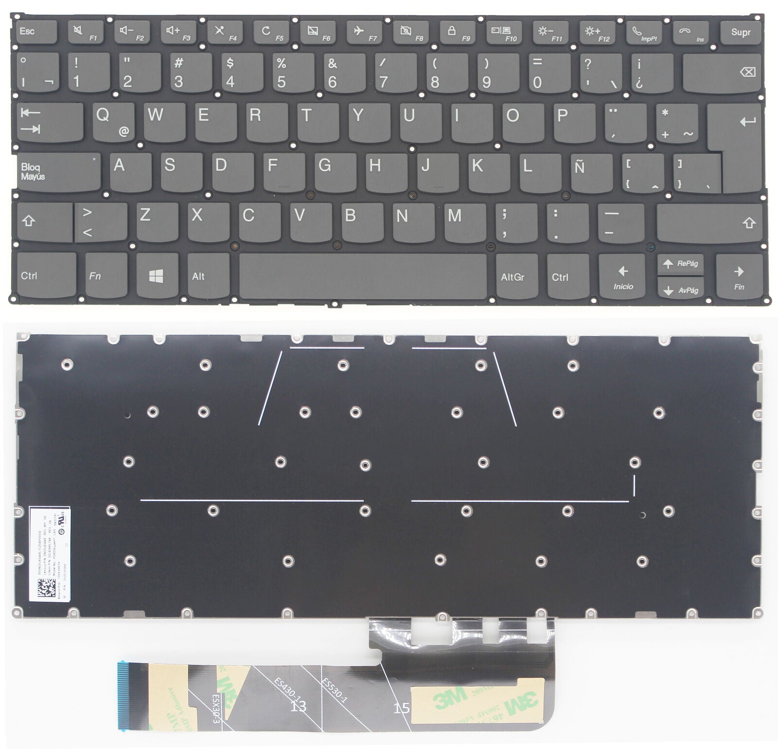 StoneTaskin Original Brand New Grey Latin Spanish Keyboard For Lenovo
