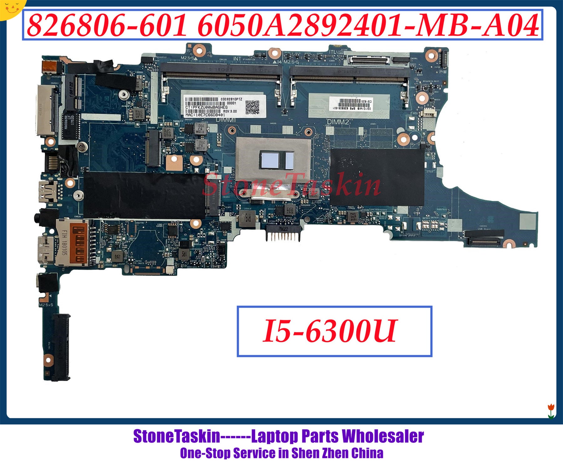 StoneTaskin 826806-001 For HP Elitebook 840 G3 Laptop Motherboard 6050