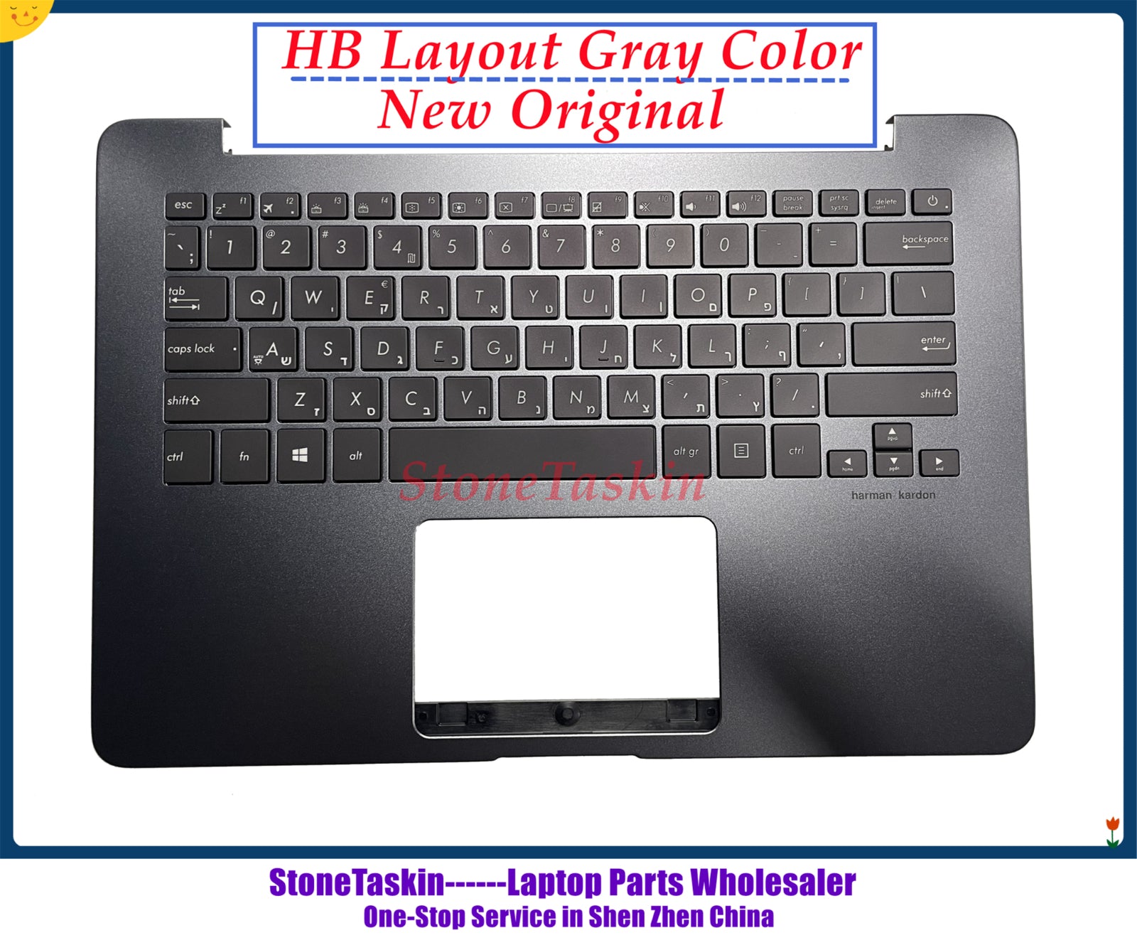 StoneTaskin Hebrew For ASUS ZenBooK U4100U UX430 UX430UQ UA UX360U UX3